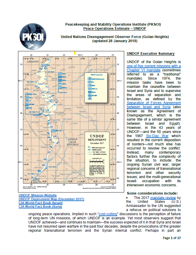 Peacekeeping and Stability Operations Institute (PKSOI)Peace Operations ...